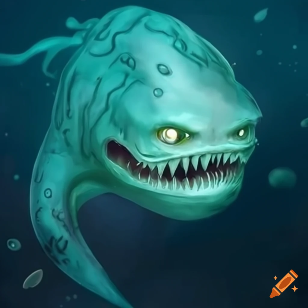 Cute deep sea humanoid monster on Craiyon