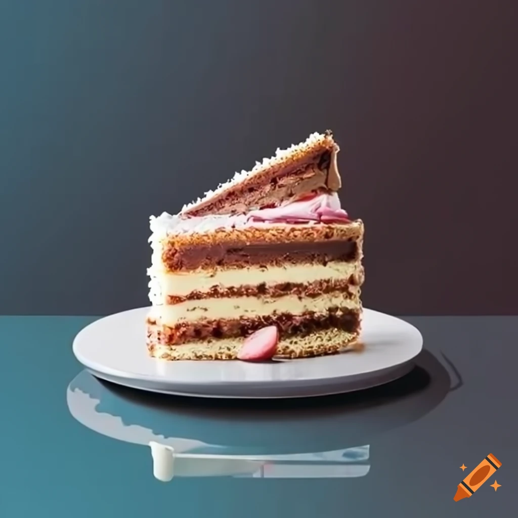 Cake on a table for cafe commercial purposes on Craiyon