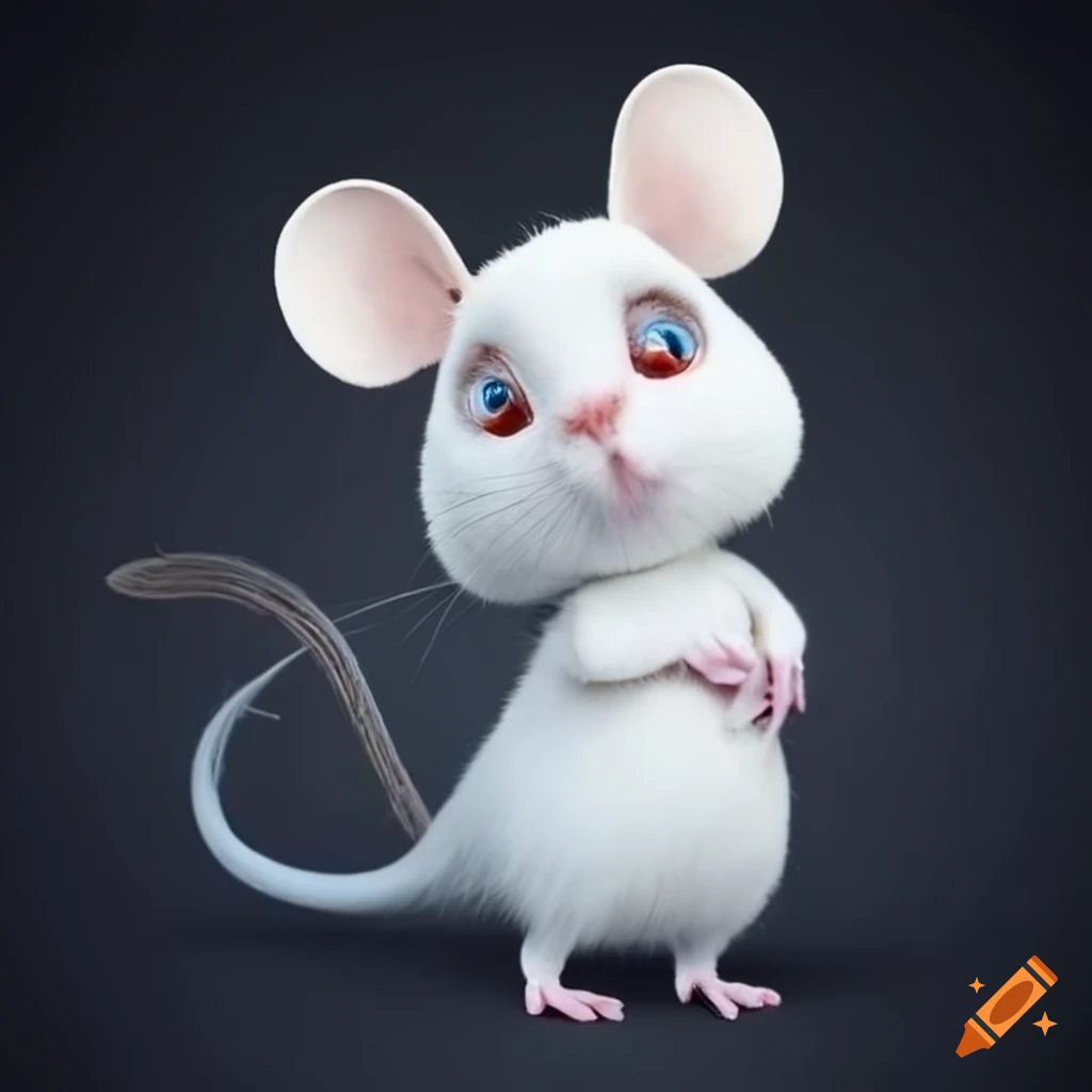 White mice with large ears on Craiyon