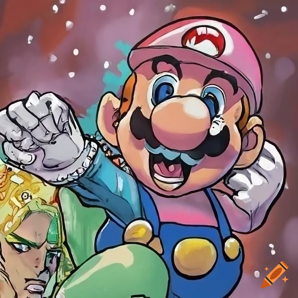 Mario reimagined in jojo's bizarre adventure style by hirohiko araki on ...