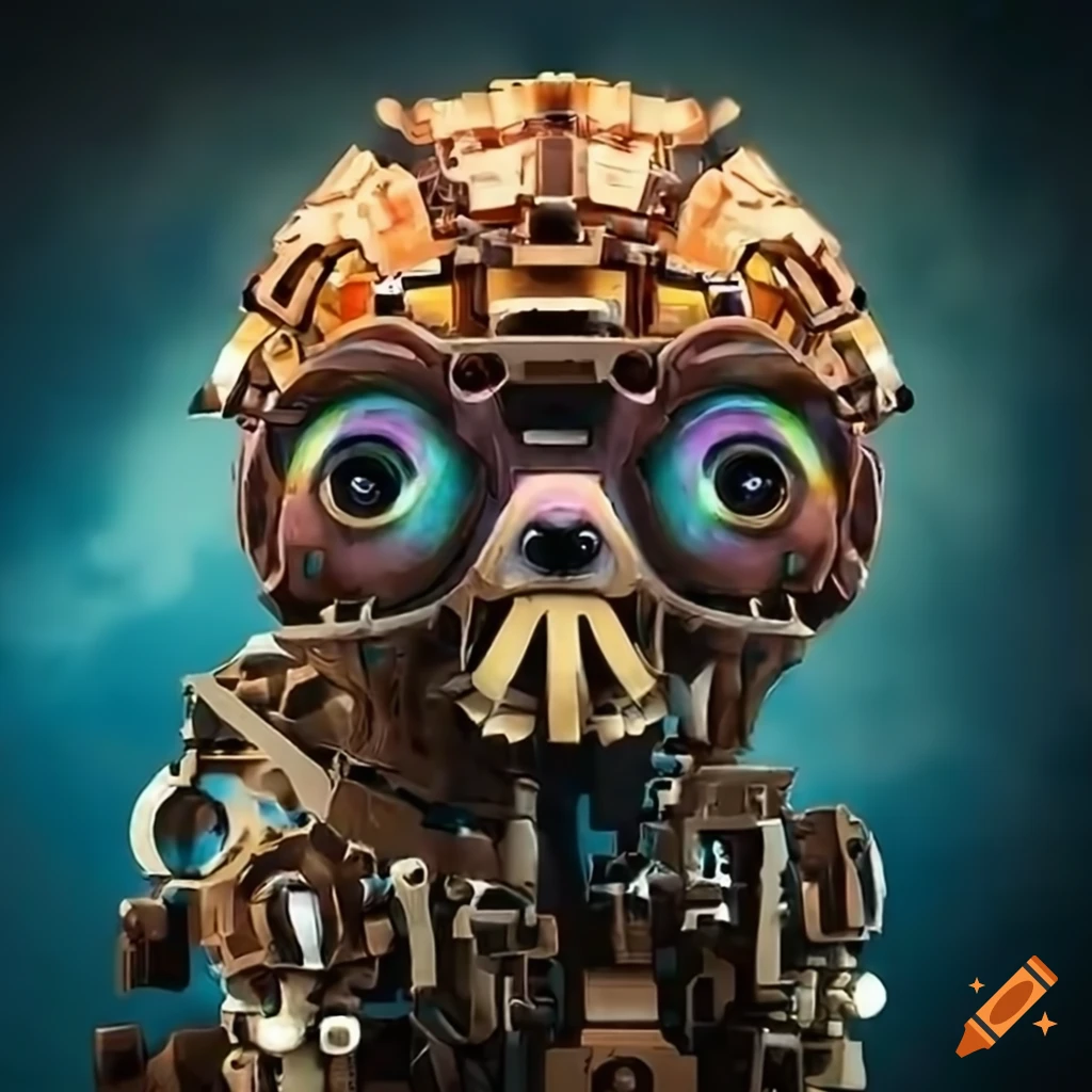 Mechanical sloth undergoing a mesmerizing upgrade on Craiyon