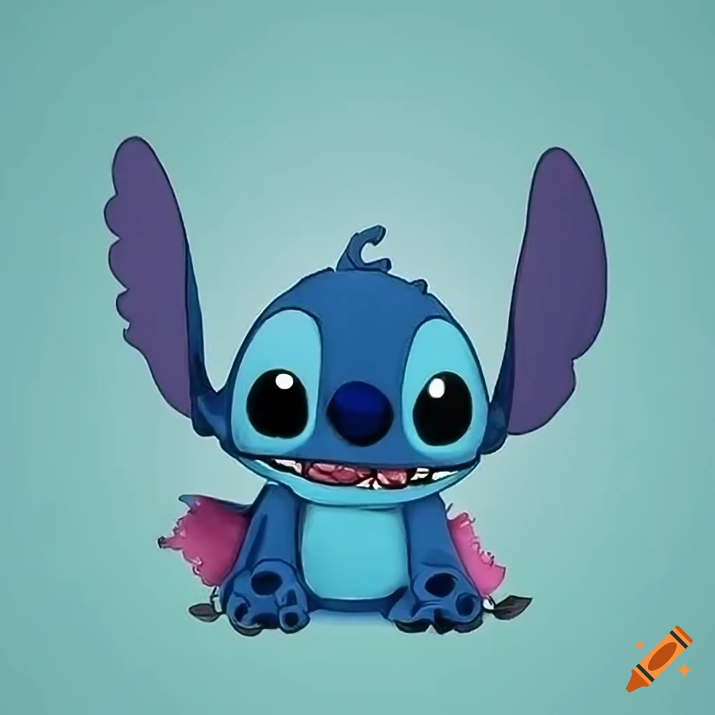 Stitch character on Craiyon