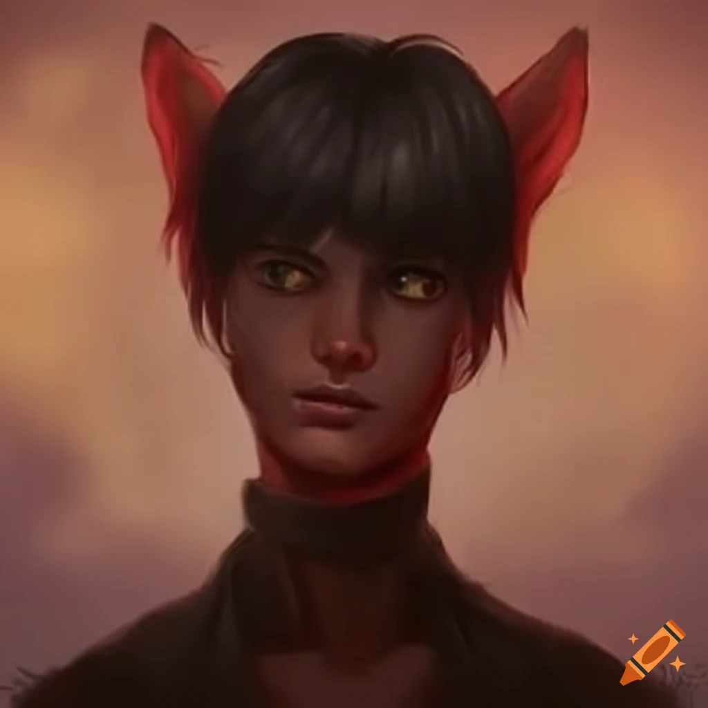 Anime hybrid human male with dog ears and tail on Craiyon