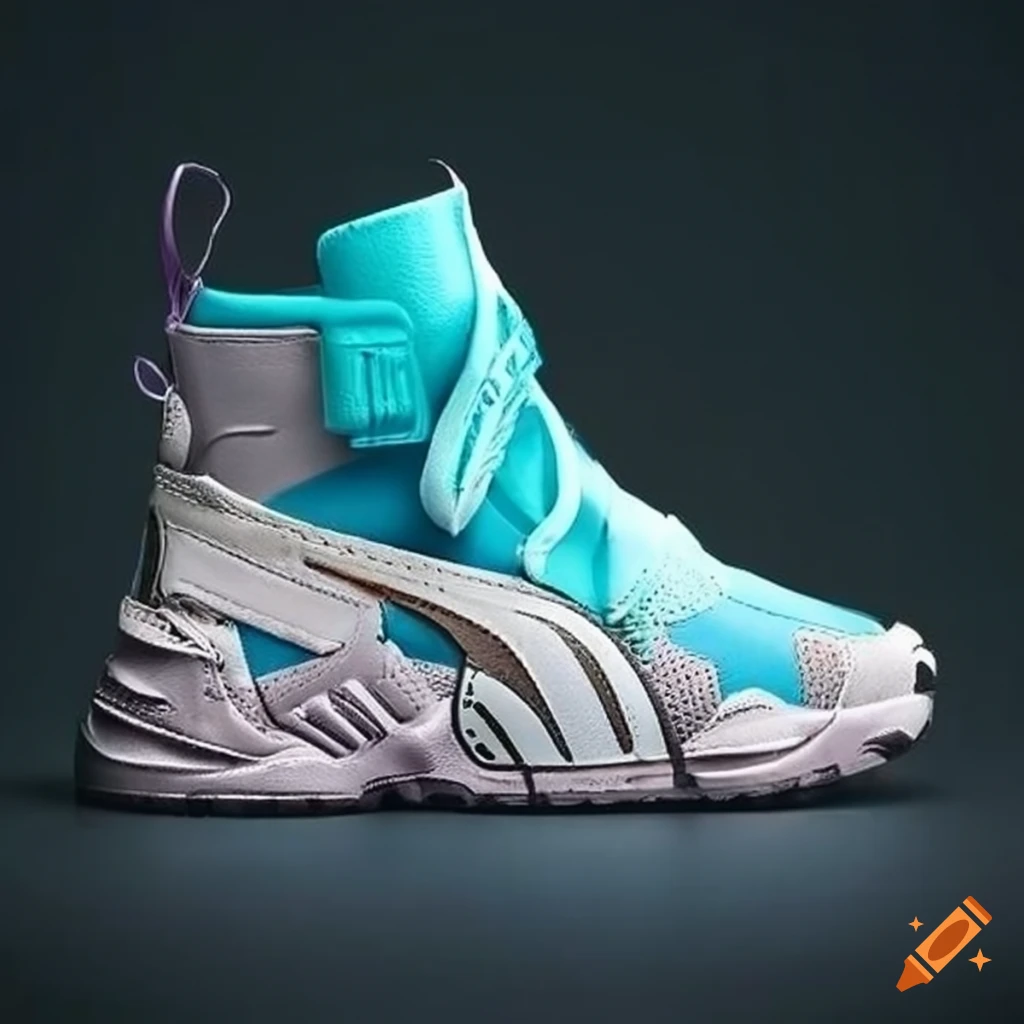 Cold-themed puma brand sneaker on Craiyon