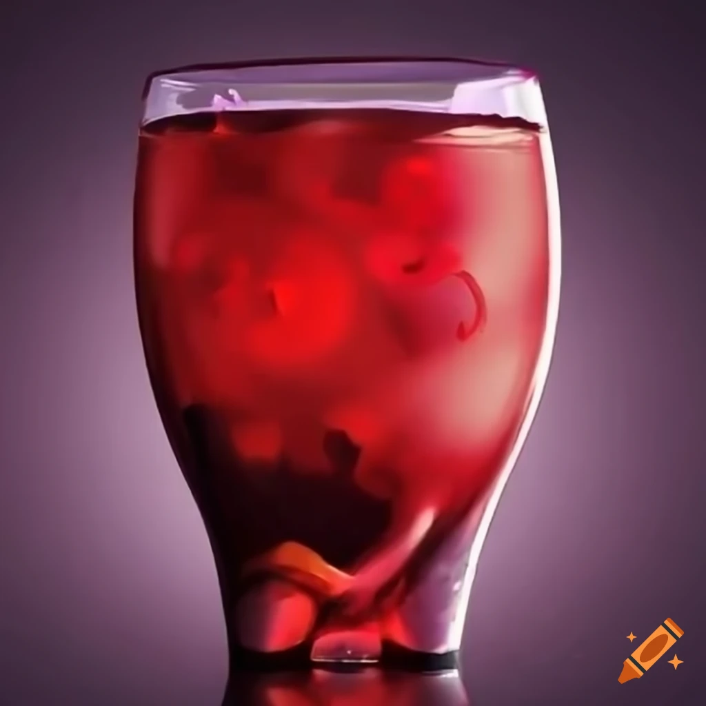 Anime red alcoholic drink on Craiyon