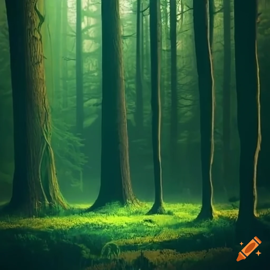 Forest with many trees on Craiyon