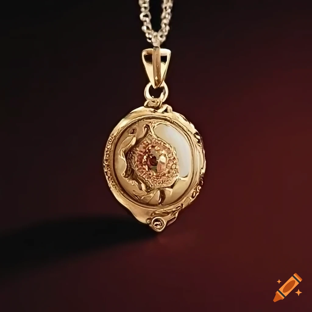 Double locket with rosettes on Craiyon