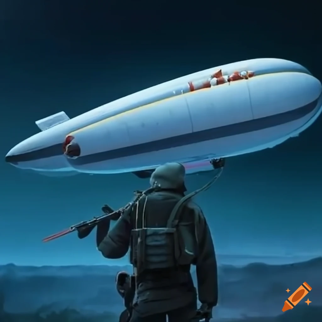Blimp gun firing on Craiyon