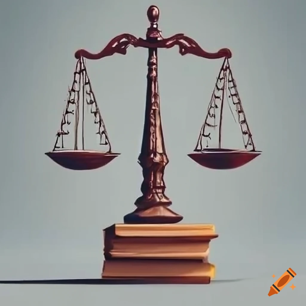 Balance of law on real estate and inheritance law books on Craiyon