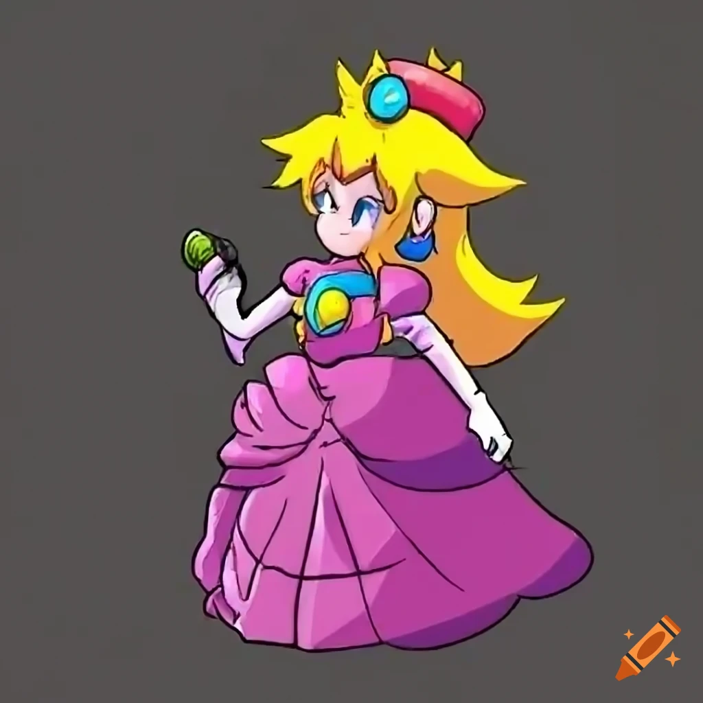 Princess peach fnf sing down animation on Craiyon