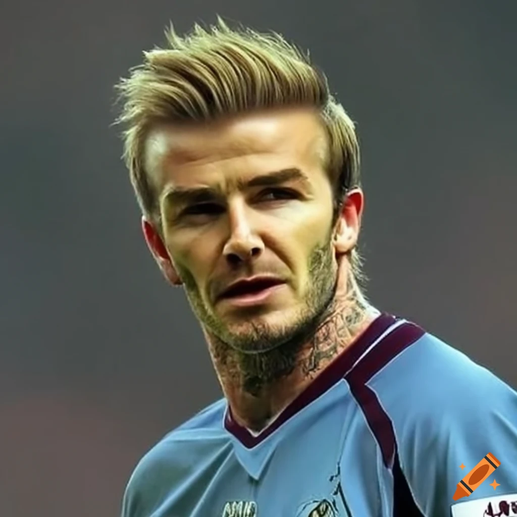 David beckham in manchester city team on Craiyon