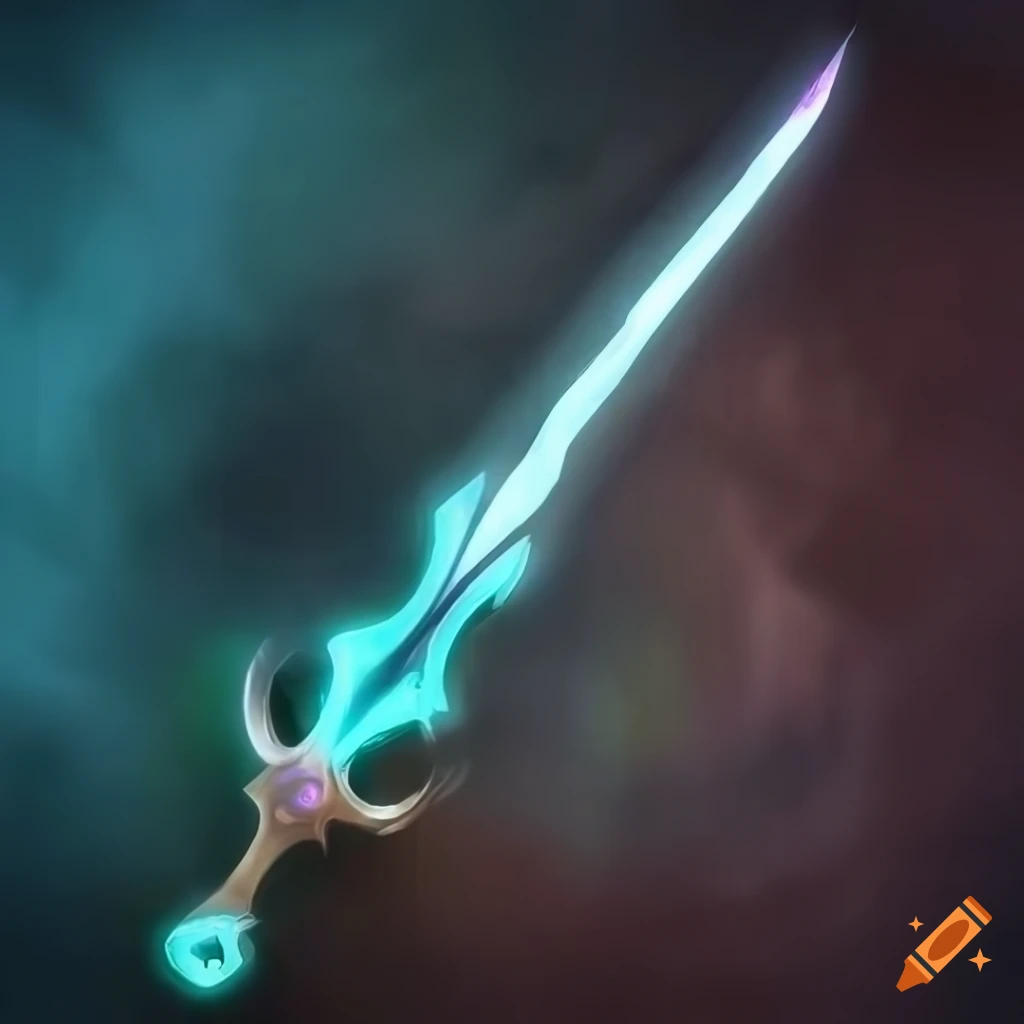 Fantasy rpg long sword glowing on Craiyon