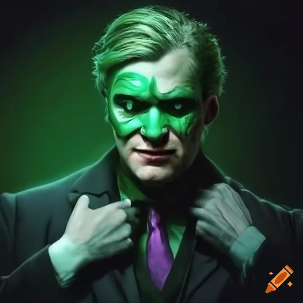 Riddler inspired by christopher nolan's dark knight movie style on Craiyon