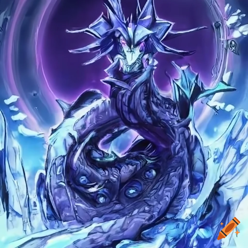 Guardian of the deep ocean made of coral in yu-gi-oh art on Craiyon