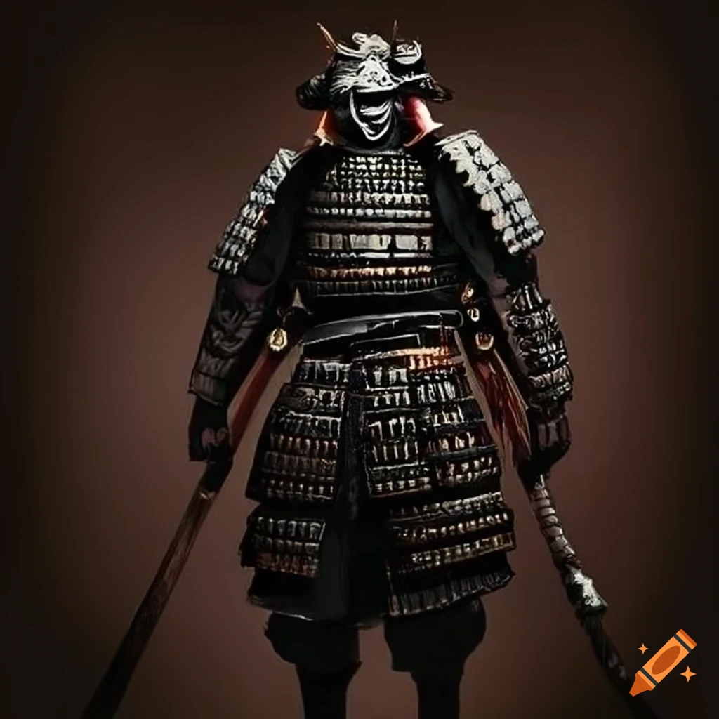 Black one-eyed samurai on Craiyon