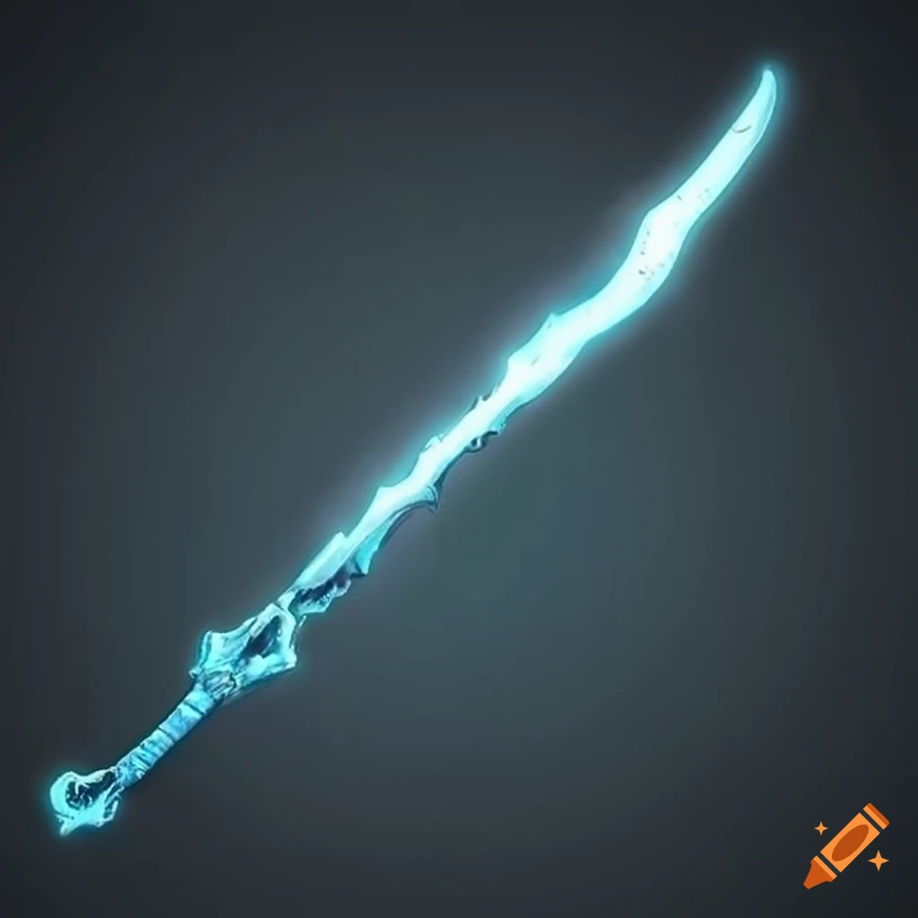 Fantasy rpg long sword with a glowing effect on Craiyon