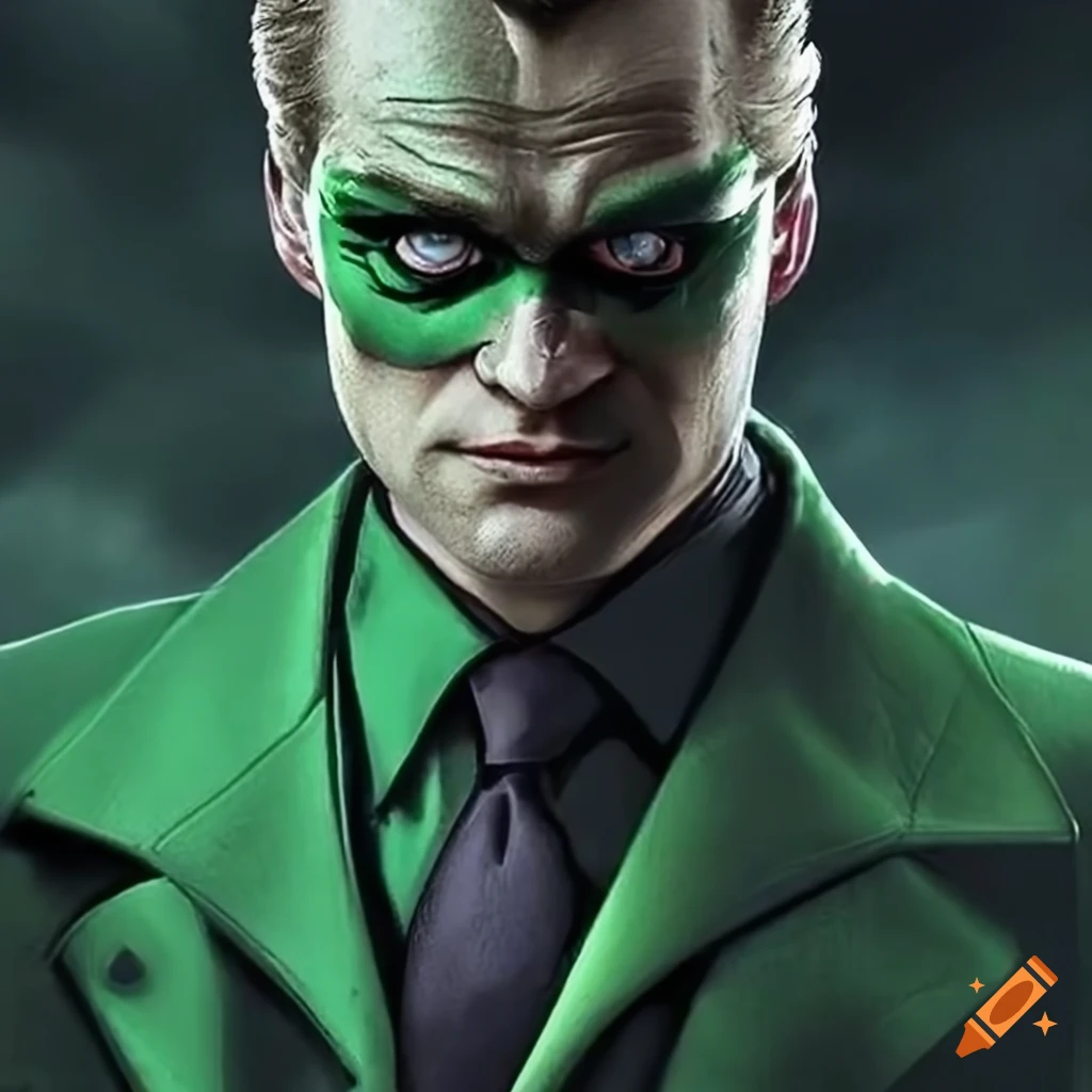 Riddler inspired by christopher nolan's dark knight movie style on Craiyon