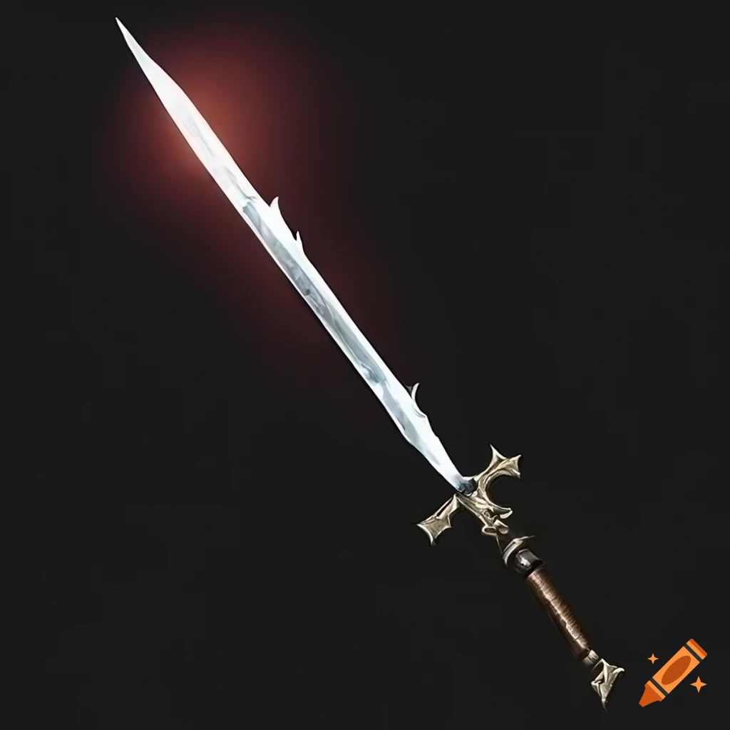 Fantasy rpg long sword glowing on Craiyon