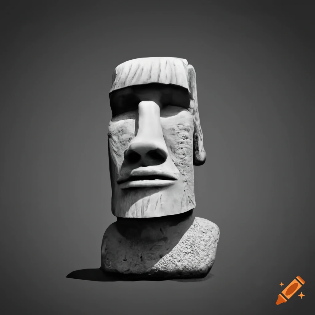 Moai statue on Craiyon