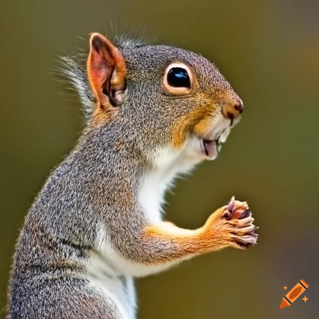 Whispering squirrel on Craiyon