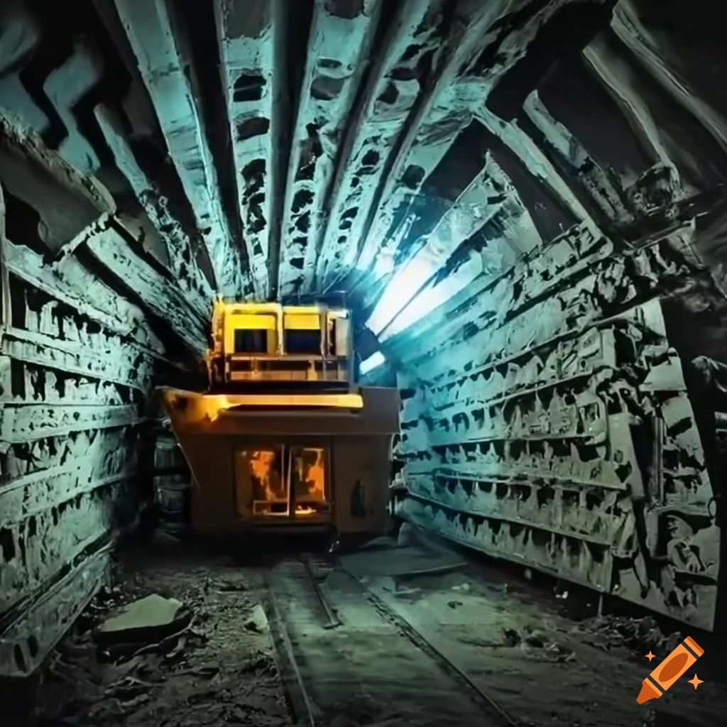 Underground mining equipment on Craiyon