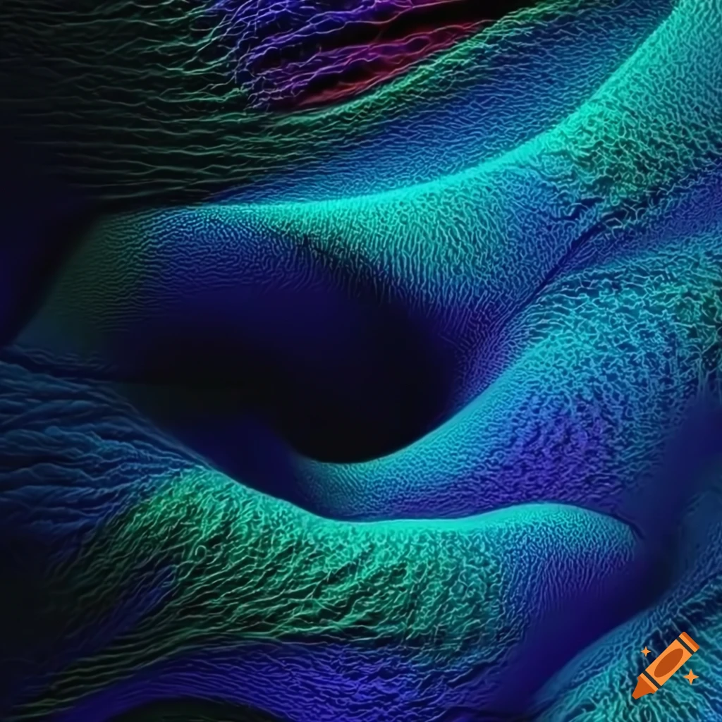 Abstract generative algorithm art depicting seams on Craiyon