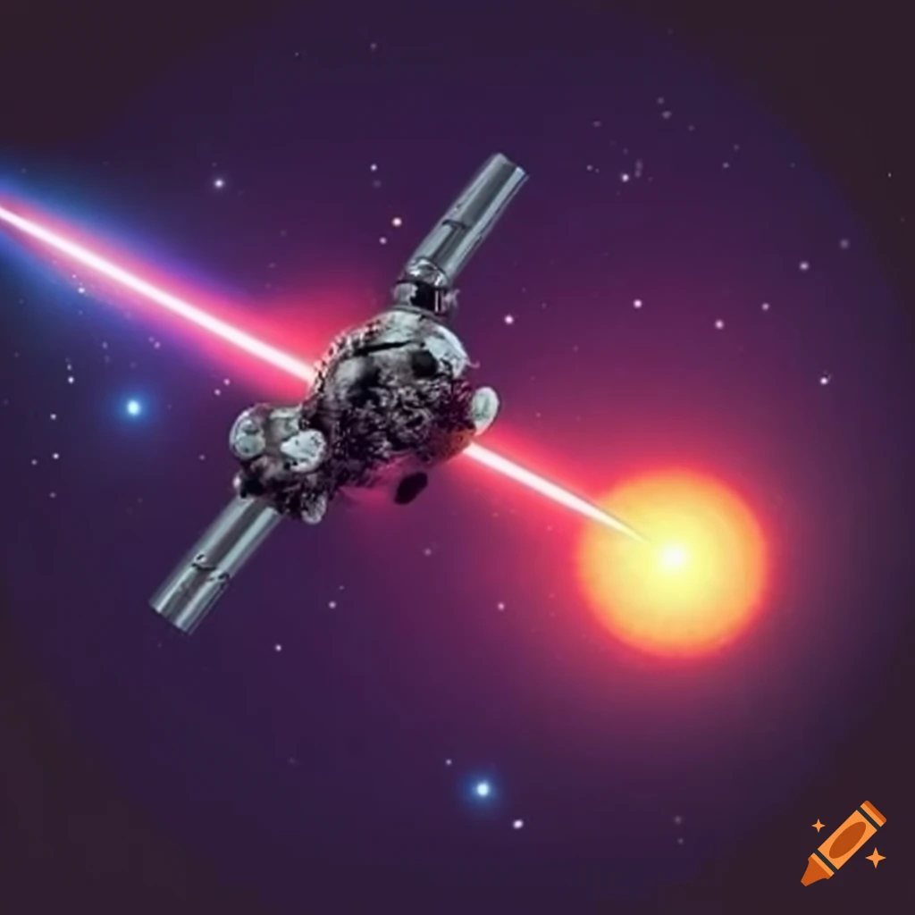 Space war near planets and stars with lasers on Craiyon