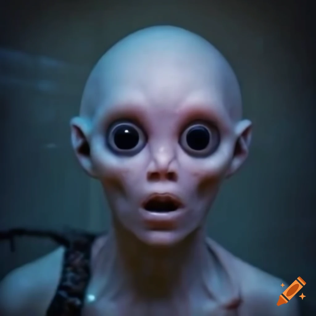 Alien creature with a single large eyeball in a futuristic setting on ...
