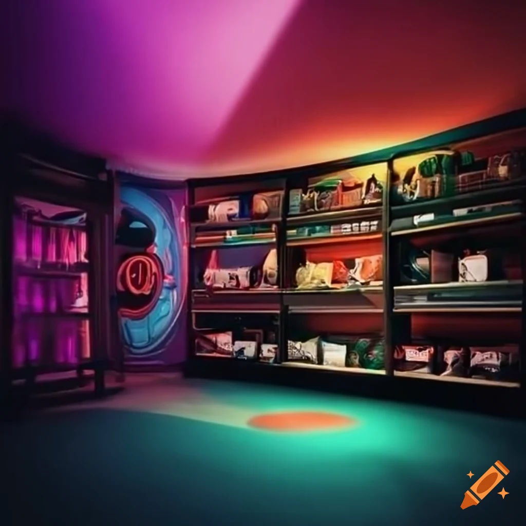 Inside view of a game store on Craiyon