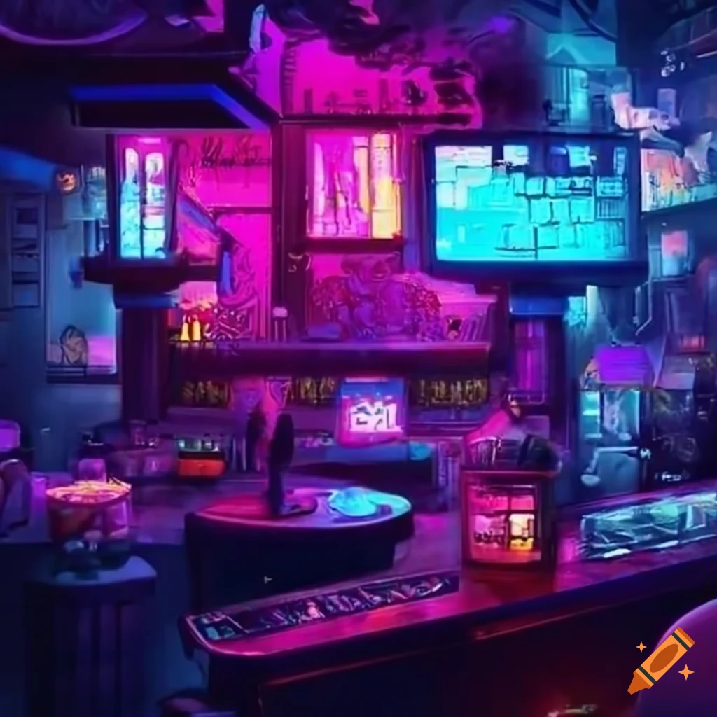 Cyberpunk bar scene on Craiyon