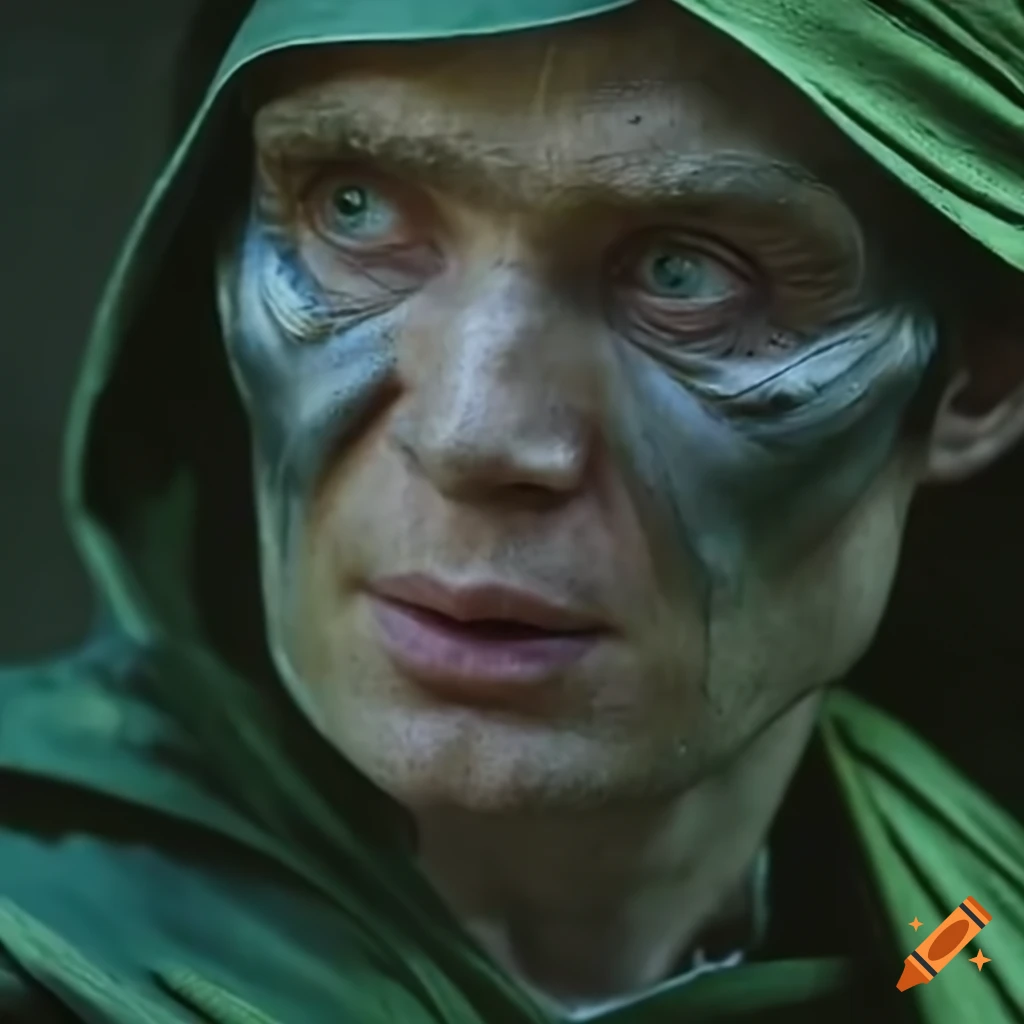Close-up of cillian murphy as doctor doom in apocalyptic ruins on Craiyon