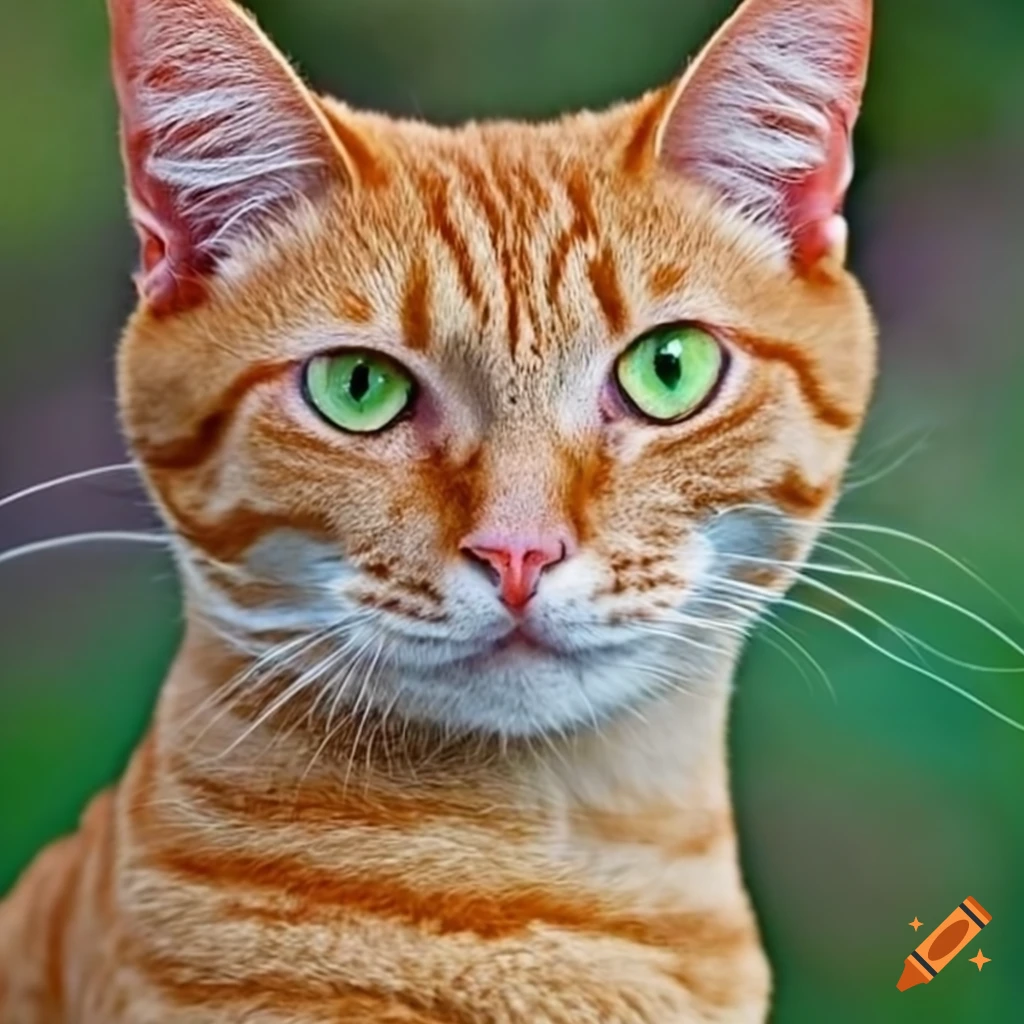 Orange cat on Craiyon