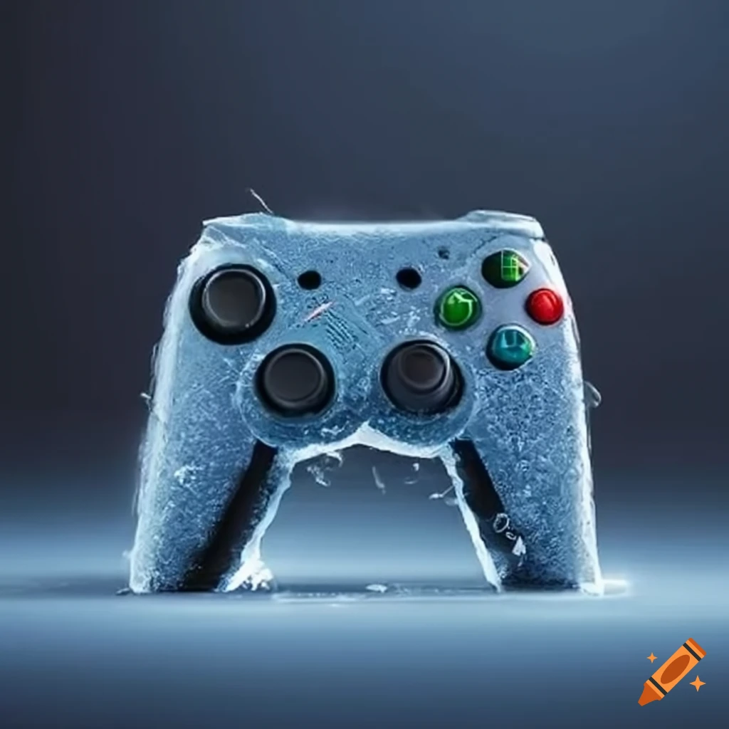 Chilled video game controller on Craiyon
