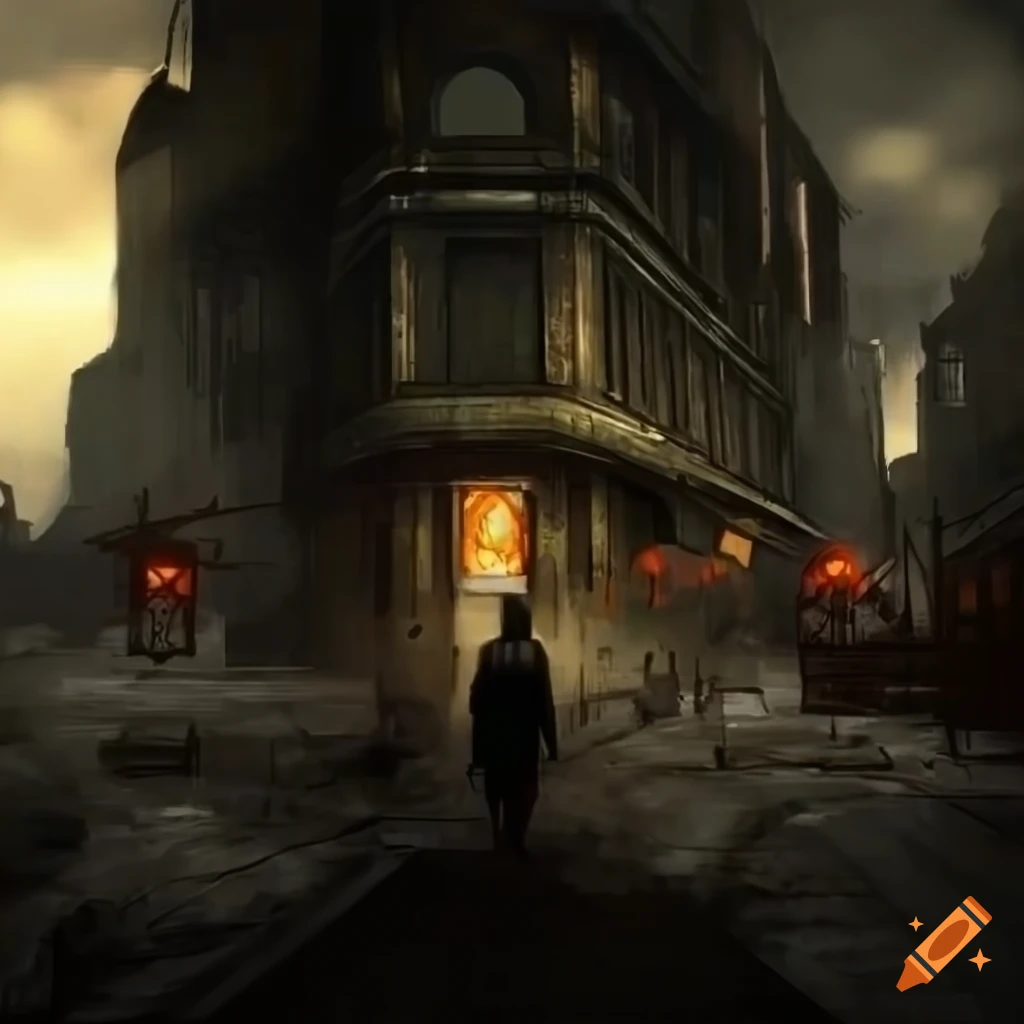 City 17 in the Half-Life 2 Beta concept art on Craiyon