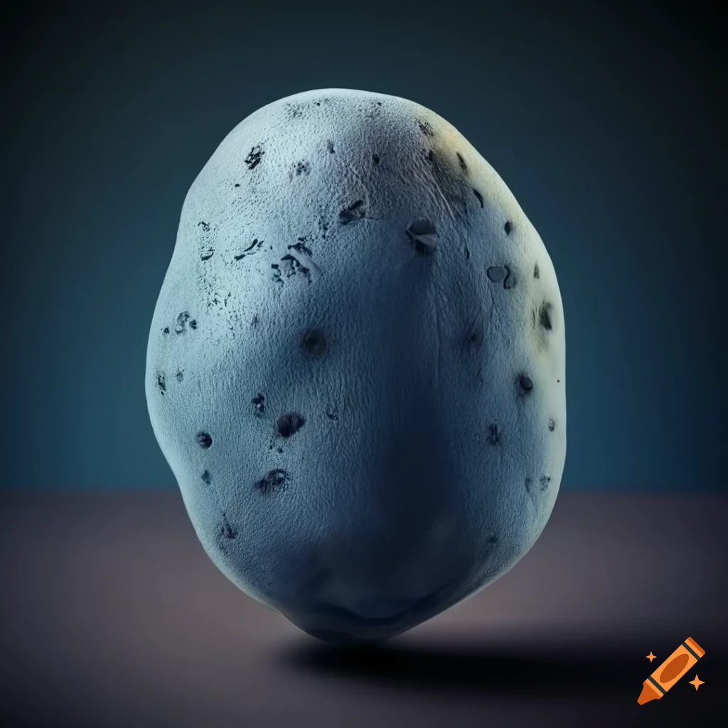 Intricately textured and realistic illustration of potatoes with denim ...