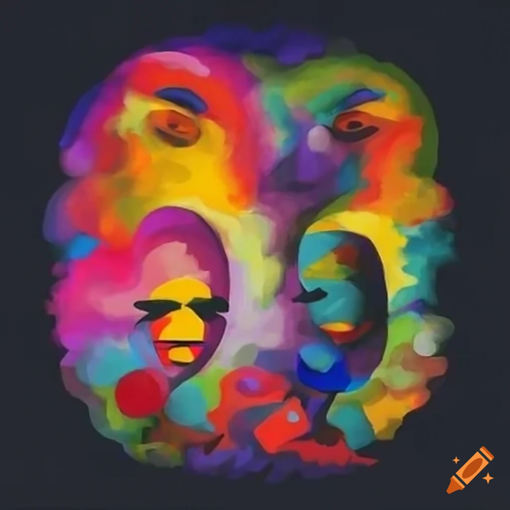 Logo representing human emotions inspired by kandinsky's style on Craiyon