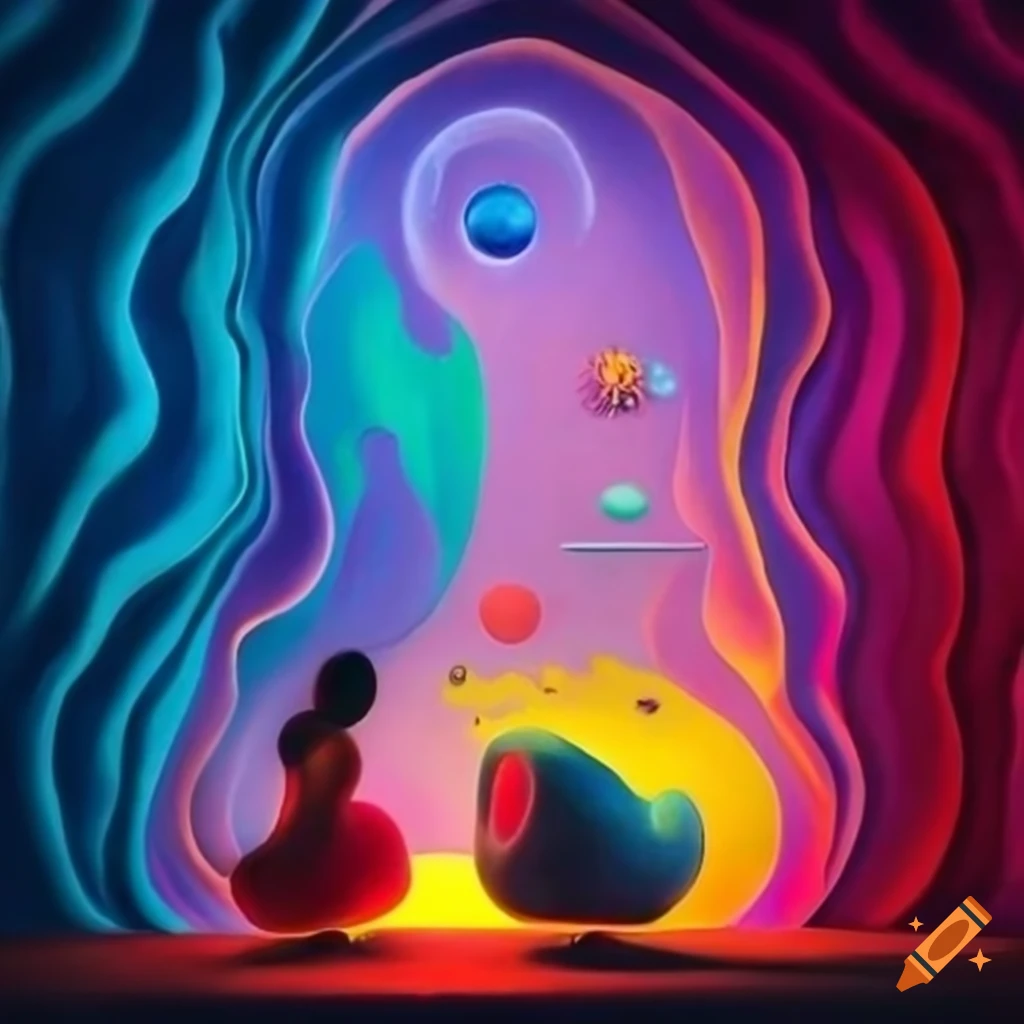 Whimsical dreamscape with surrealistic elements inspired by dr. suess ...