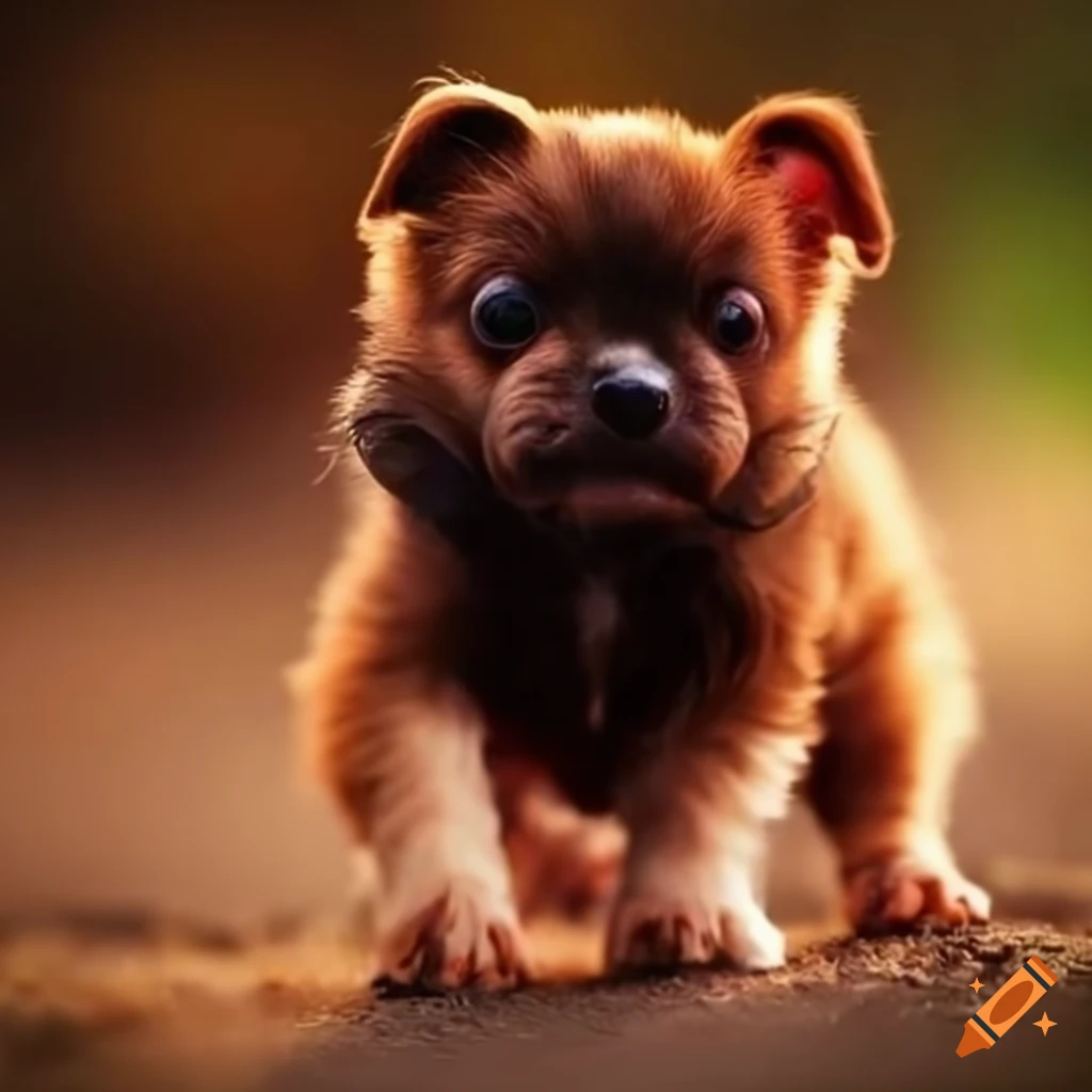 Cute baby dog on Craiyon