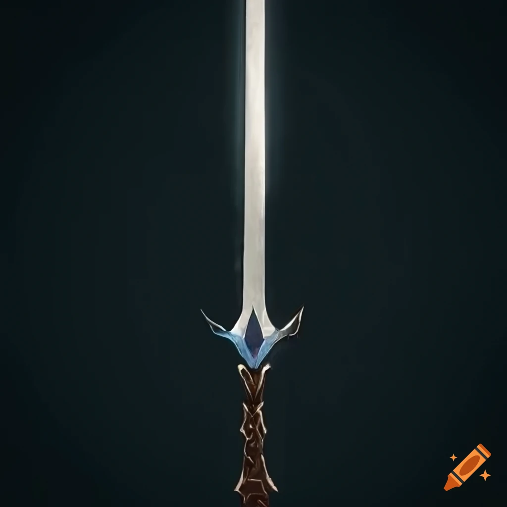 Fantasy rpg long sword glowing on Craiyon