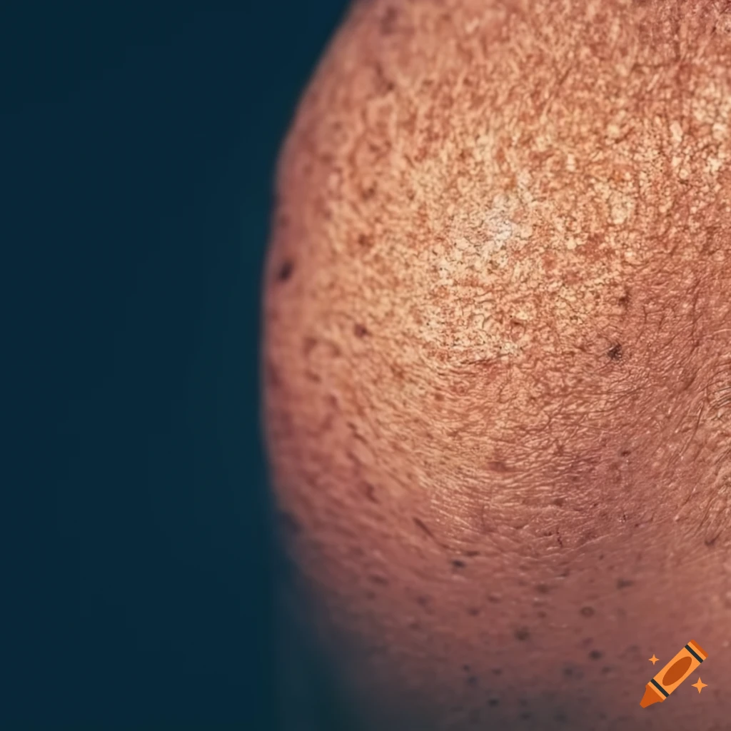 Close-up of natural skin texture with faint freckles on Craiyon