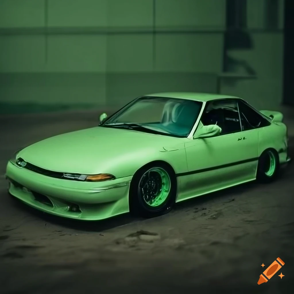 Stock light green k's s13 in a photography on Craiyon