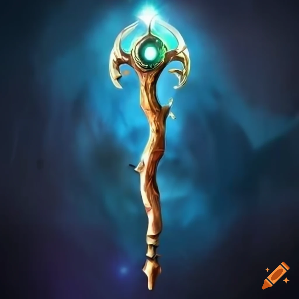 Mythic magical staff on Craiyon