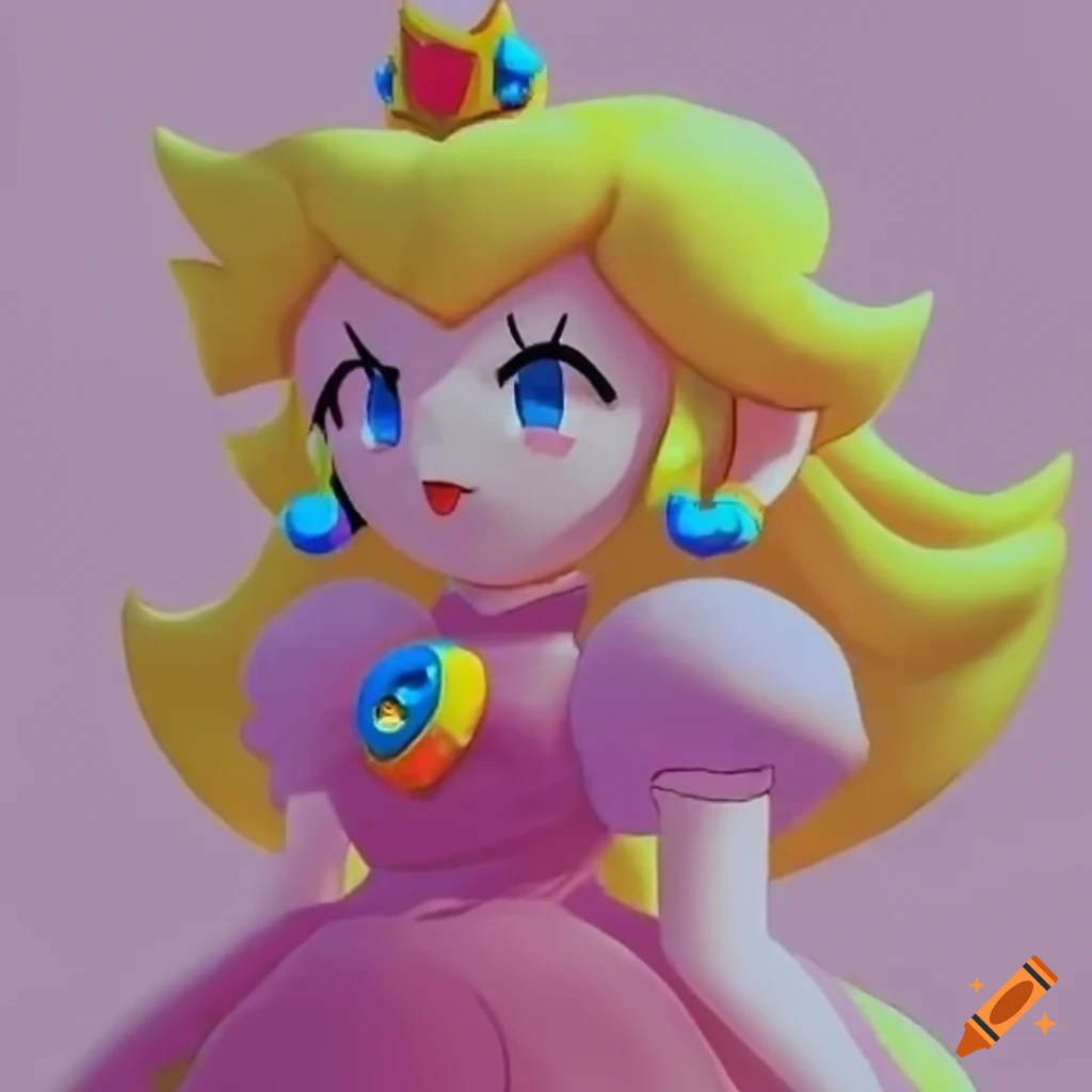 Fnf-style transmasc peach from mario on Craiyon
