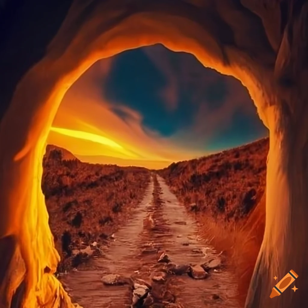 Vibrant isolated landscape on Craiyon