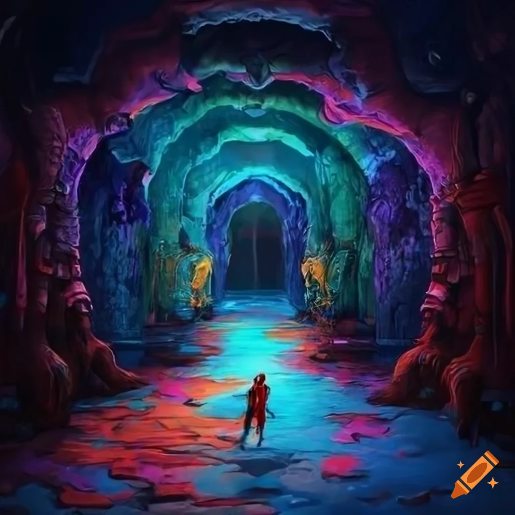 Immersive, colorful video game characters artwork on art books on Craiyon