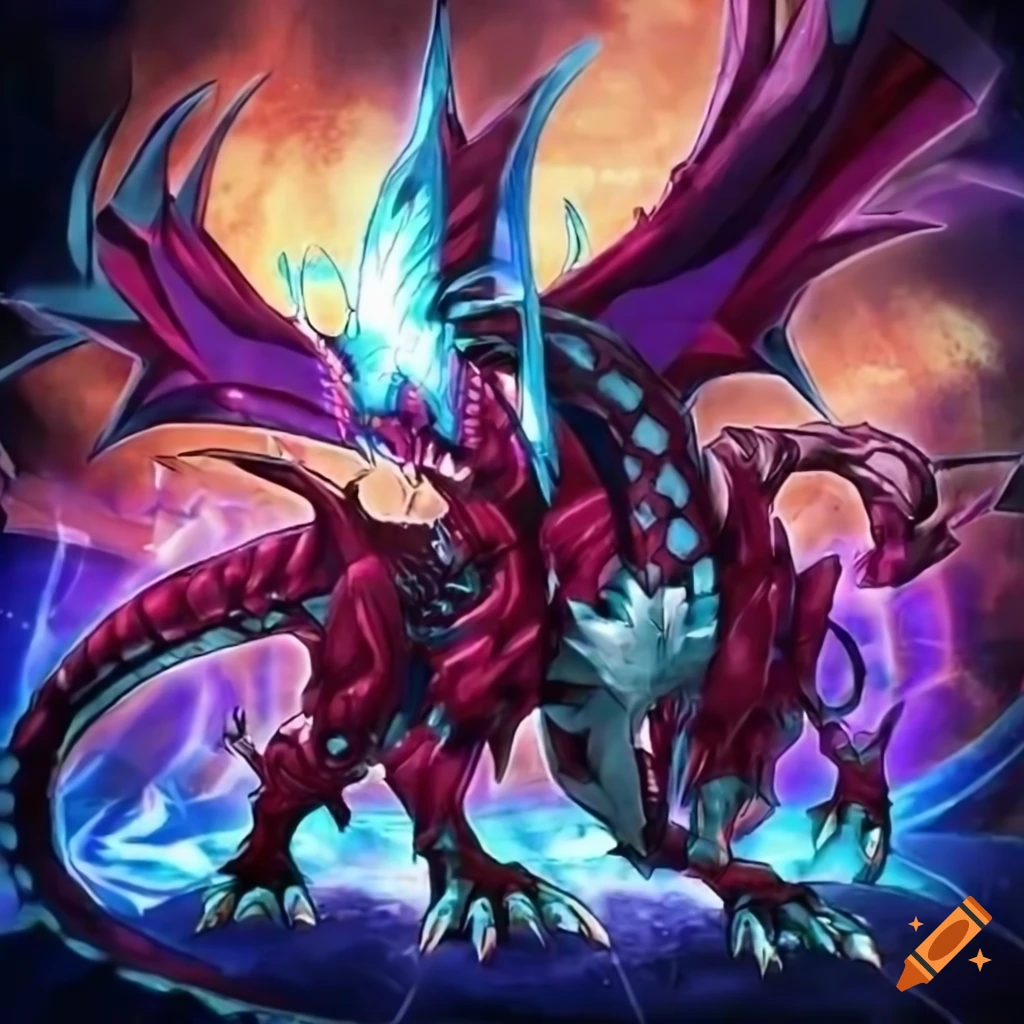 Yugioh card art featuring a fantasy little dragon on Craiyon