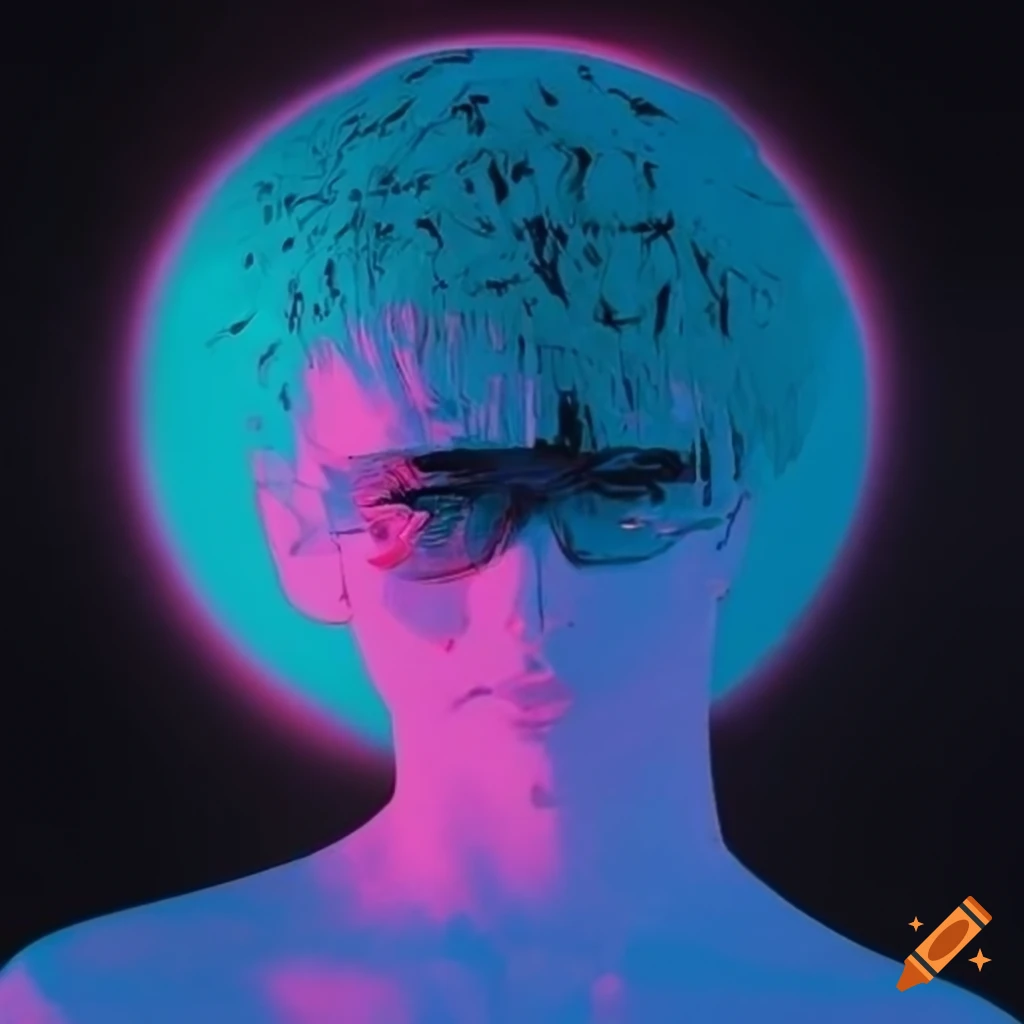 Vaporwave cd cover design on Craiyon