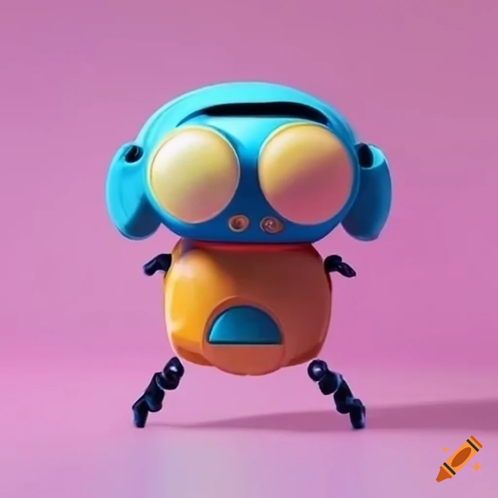 Cute robot flying on Craiyon