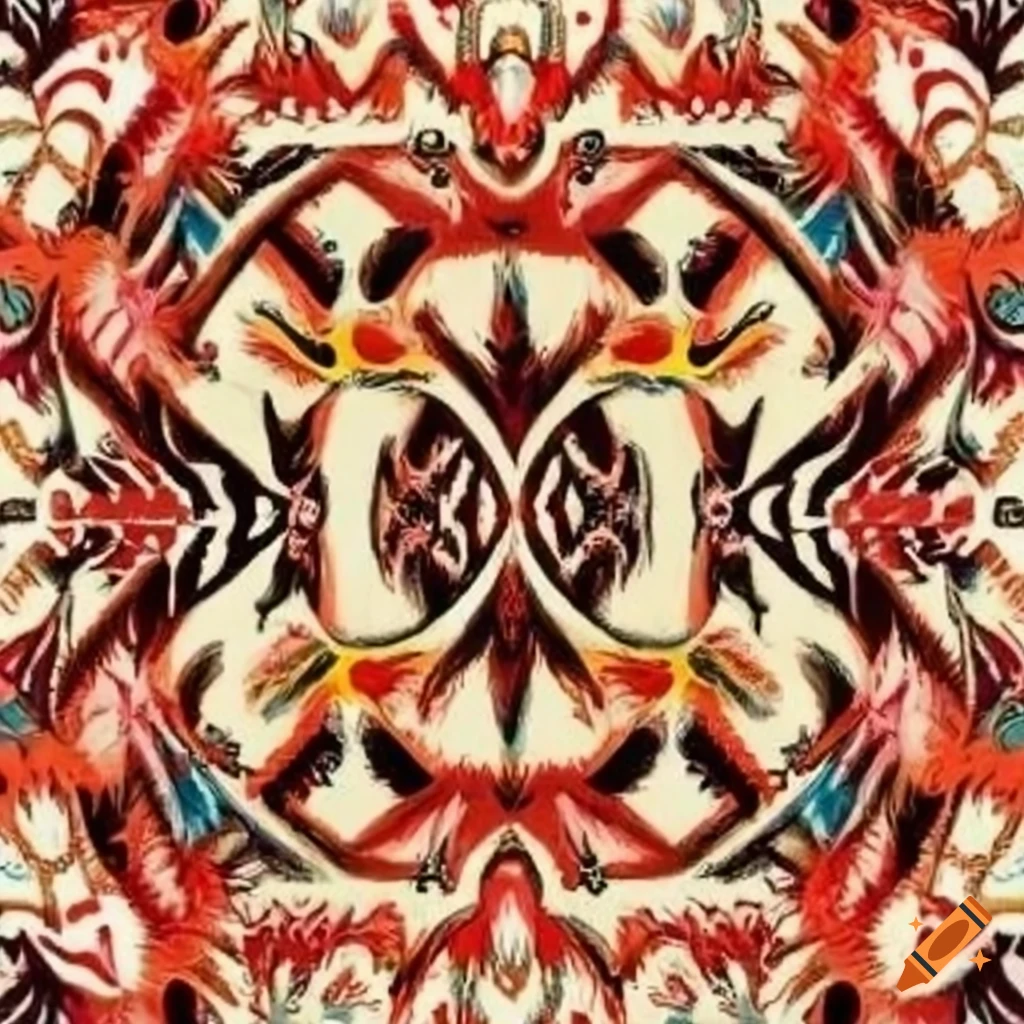 Native american patterns and designs in vibrant colors on Craiyon