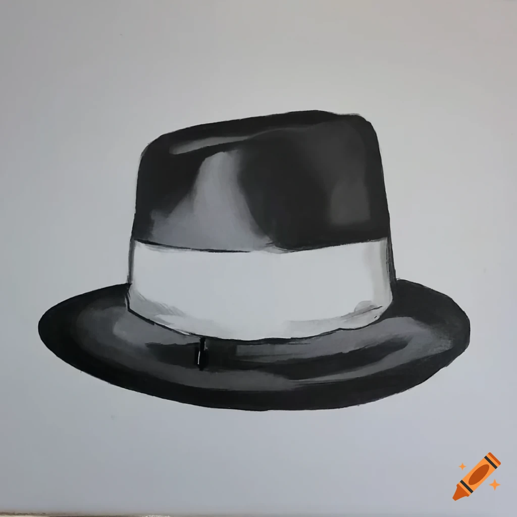 Grey fedora with fox ears in kōhei horikoshi style drawing on Craiyon